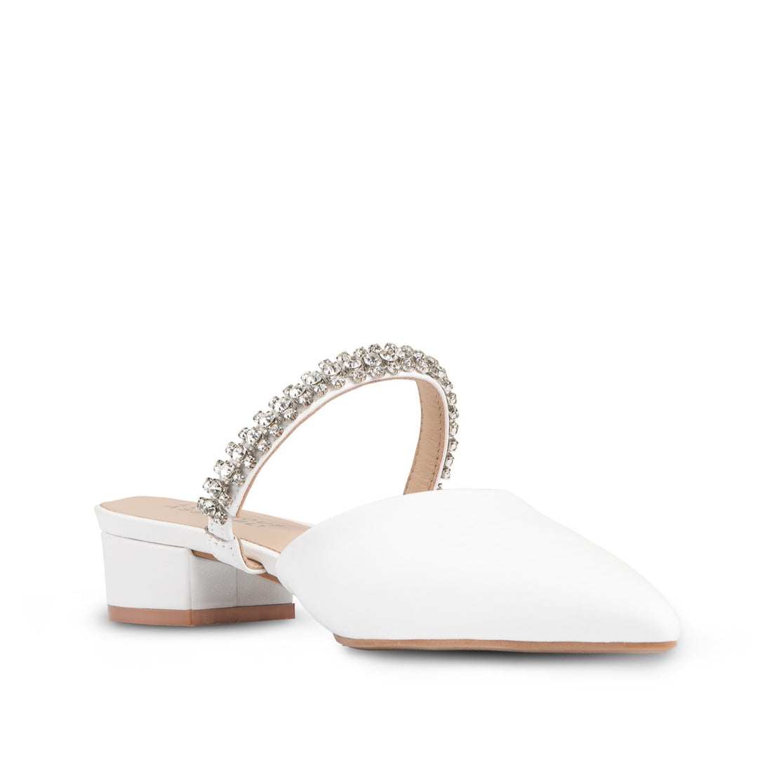 Elly Leather Slide In Low Heel Pumps – Luminous Assembly